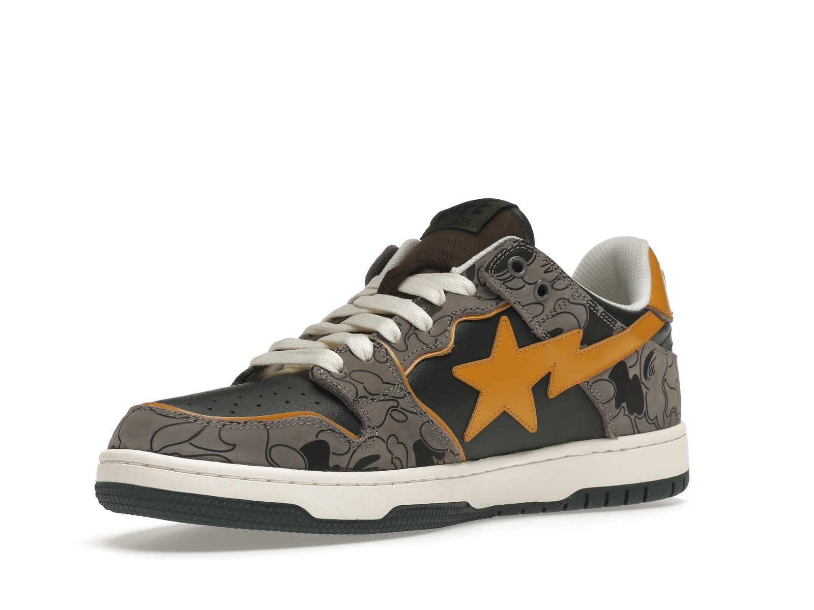 A BATHING APE BAPE SK8 STA GREY MUSTARD YELLOW – Xfoot