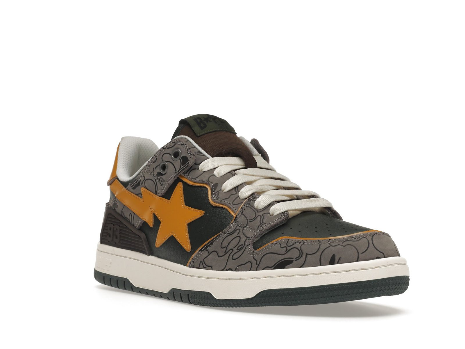 A BATHING APE BAPE SK8 STA GREY MUSTARD YELLOW – Xfoot
